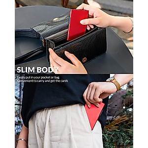 VULKIT Minimalist Credit Card Holder Pop Up Cards RFID Protection Slim Metal Wallet