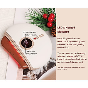 VRAIKO LUX1 Gua Sha Facial Tools, Face Sculpting Tool, Electric Face Massager with 3-Level Heat & Vibration & 1000mAh Battery, Anti-Aging, Neck & Face Lift, Wrinkle and Puffiness Reduction