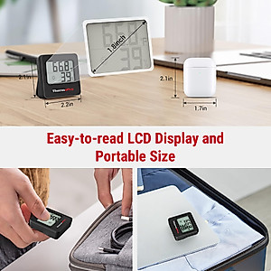 ThermoPro TP157 Hygrometer Indoor Thermometer for Home, Room Thermometer Humidity Meter with Accurate Temperature Humidity Sensor for Greenhouse Baby Room Office-1 Pack