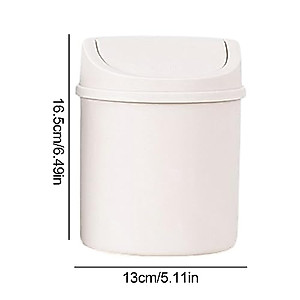 ANZAGA Small Trash Can, Mini Desktop Trash Can, Waste Bin with Lid, Creative Small Paper Basket Wastebasket for Home Bathroom Bedroom Car Interior