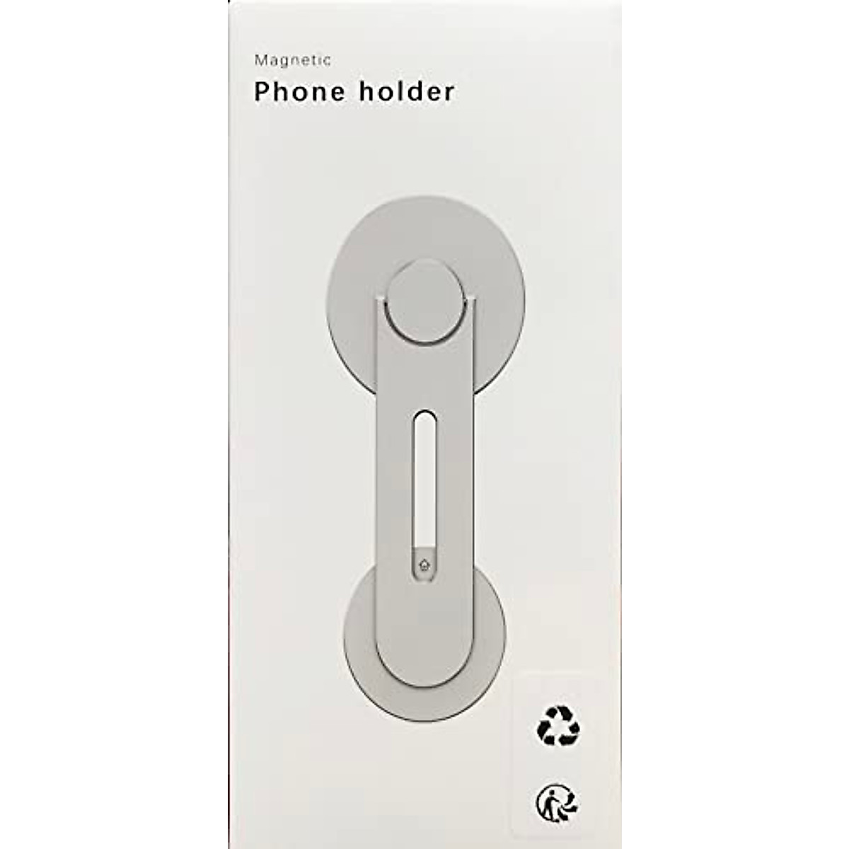 imluckies [Upgrated] Magnetic Laptop Phone Holder, 180° Adjustable Continuity Camera Mount Clip Compatible with Magsafe for iPhone 14 13 12 Series, for iOS 16 & MacBook macOS 13 Ventura, Silver