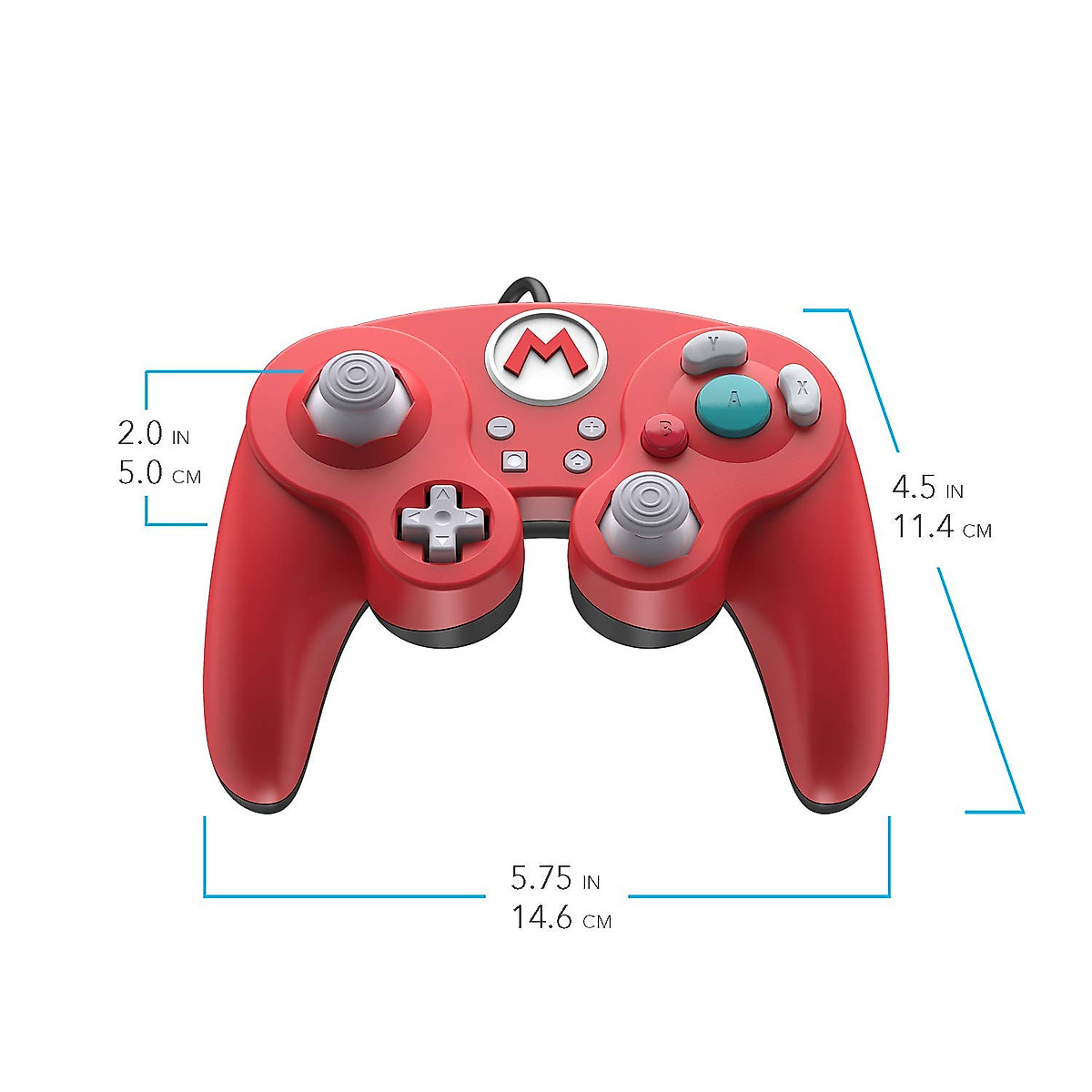 Wired Fight Pad Pro - Official Nintendo Switch Controller - Classic Gamecube Style Retro Controller - Perfect for Super Smash Bros & Mario Party - OLED Compatible
