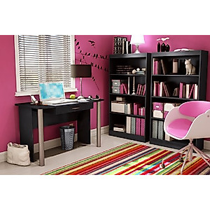 South Shore Axess 3-Shelf Bookcase, Pure Black