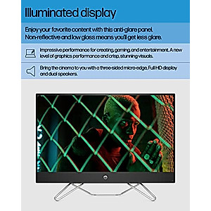 HP All-in-One Bundle PC, 27" Full HD Micro-Edge Touchscreen Display, 12th Generation Intel Core i7 Processor, Intel Iris Xe Graphics, 16 GB SDRAM, 512 GB SSD, Windows 11 Home OS, Wi-Fi (cb1180, 2022)