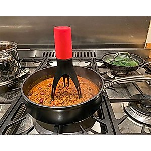 Uutensil Stirr - The Unique Automatic Pan Stirrer - With LED Speed Indicator, Red