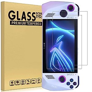 LKOOZO [2 Pack Screen Protector for Asus ROG Ally Handheld Tempered Glass Screen Film Guard for Asus ROG Ally 2023 RC71L 7 inch [Anti-Scratch] [9H Hardness]
