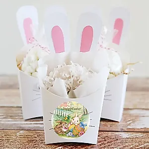 Miatoi 80 Vintage Easter Stickers, Victorian Happy Easter Stickers Labels, Retro Easter Eggs Bunny Gift Party Favor Decorations(HEST-1)