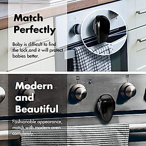 EUDEMON 1 Pack Oven Door Lock(Black) & 1 Pack Wider Applocation Freezer Lock(Grey) Bundle