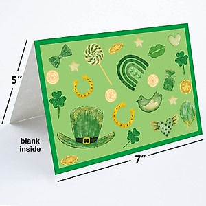 ceiba tree Happy St. Patrick's Day Cards 12 Pack Assorted Greeting Notes Cards with Envelopes