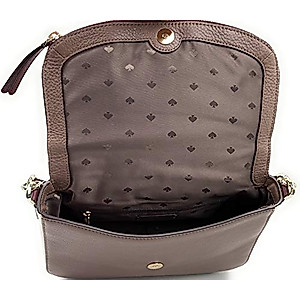 Kate Spade New York Jackson Soft Pebbled Leather Medium Flap Shoulder bag (Neutral Multi)