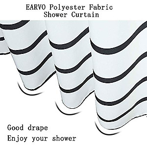 EARVO Spa Theme Shower Curtain, Bamboos Basalt Massage Stones Physical Therapy Enjoy Relaxing Time for Family Bathroom Decor Water-Repellent Cloth with Hooks, 72x72 inches LHEA784-72