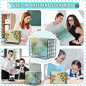 32 Colored Hanging File Folders with Tabs and Inserts, 8 Pretty Graphic Designs, 1/5 Cut Adjustable Tab, 9.3 x 11.7 Inches to Fit Letter Size Documents