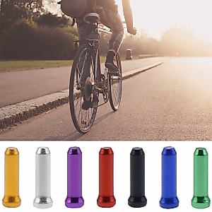 Haidong Bicycle Cable End Cover Aluminum Alloy Bicycle Cable End Cover Bicycle Wire Tube End Cover Bicycle Brake Cable End Bicycle Brake Cable Cap Suitable for Road Bicycles and Mountain Bikes