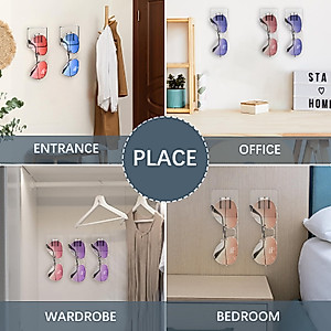 Ftumertly Sunglasses Organizer Wall Glasses Holder 3 Pack, Acrylic Sunglasses Display Glass Rack, Glasses Storage Organizer for Multiple Glasses, Eyeglasses Holder for Office Home Bedroom, Clear