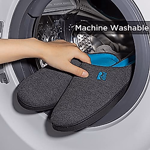 RockDove Men's Original Two-Tone Memory Foam Slipper, Size 13-14 US Men, Dark Grey/Blue