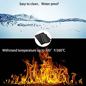 NEWKITCHEN Grill Mats for Outdoor Grill, Set of 6 Nonstick Grill Mat Reusable and Easy to Clean - Works on Gas, Charcoal, Electric Grill and More - 15.75 x 13 Inch