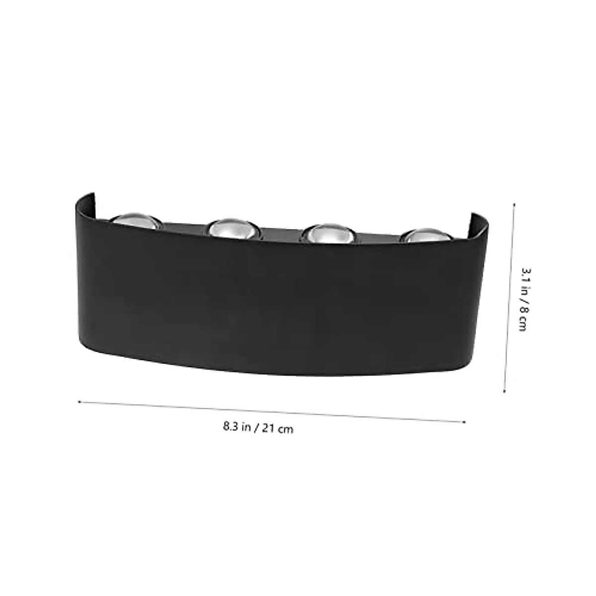 Housoutil 2pcs Curved Wall Light Outdoor Lights LED Wall Mount Light Fixture Indoor LED Light Fixture LED Light Fixtures Outdoor Sconce Lights Sconces Wall Lighting Black Aluminum Wall Lamp