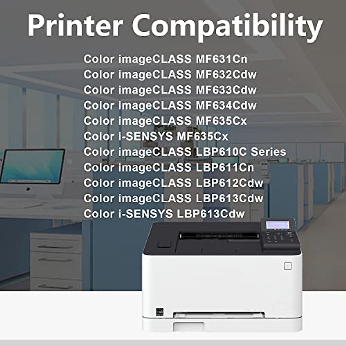 TopInk Compatible 045H CRG045H Toner Cartridge Replacement for Canon Color imageCLASS LBP610C Series LBP613Cdw LBP612Cdw Printer [Black,2-Pack]