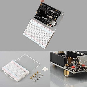 Smraza Ultimate Starter Kit with Tutorial, Breadboard Holder, Jumper Wires, Resistors, DC Motor Compatible with Arduino R3 Project Compatible with Mega 2560 Compatible with Nano