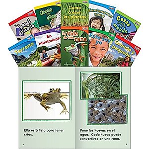 Teacher Created Materials - TIME for Kids Informational Text Readers (Spanish) Set 1 - 10 Book Set - Grade 1 - Guided Reading Level A - I