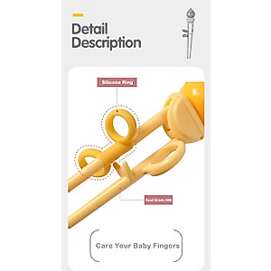 Goryeo Baby Training Chopsticks for Kids - Use Completely Harmless Material - Anti-dislocation Buckle Design - Includes Portable Box (Pink)