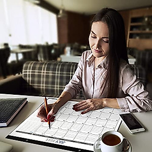 2023-2024 Desk Calendar - 18 Months Large Monthly Desk Calendar from Jul 2023 - Dec 2024, 17" x 12", Desk Pad, Large Ruled Blocks, To-do List & Notes, Best Desk Calendar for Organizing