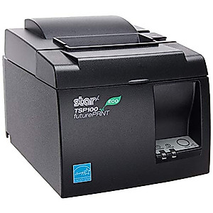 Star MicronicsTSP143IIU GRY US ECO - Thermal Receipt Printer - Cutter - USB - Gray - Internal Power Supply and Cable Included (Renewed)