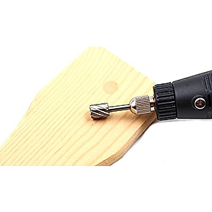 Preamer 6pc HSS Routing Router Bit Engraving Burr Bits Wood Carving Tool Rotary Drill File with Drill Carving Rotary Tool Routing Guide Suit Most Rotary Tool