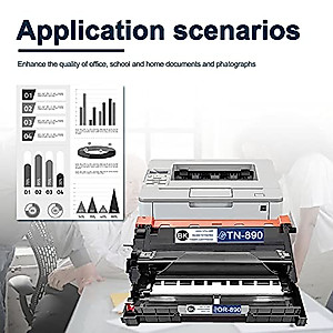 Van Enterprises Ultra High Yield 1 Pack Black TN890 TN-890 Toner & 1 Pack Black DR890 DR-890 Drum Compatible Replacement for Brother HL-L6250DW L6400DW L6400DWT MFC-L6750DW L6900DW Printer