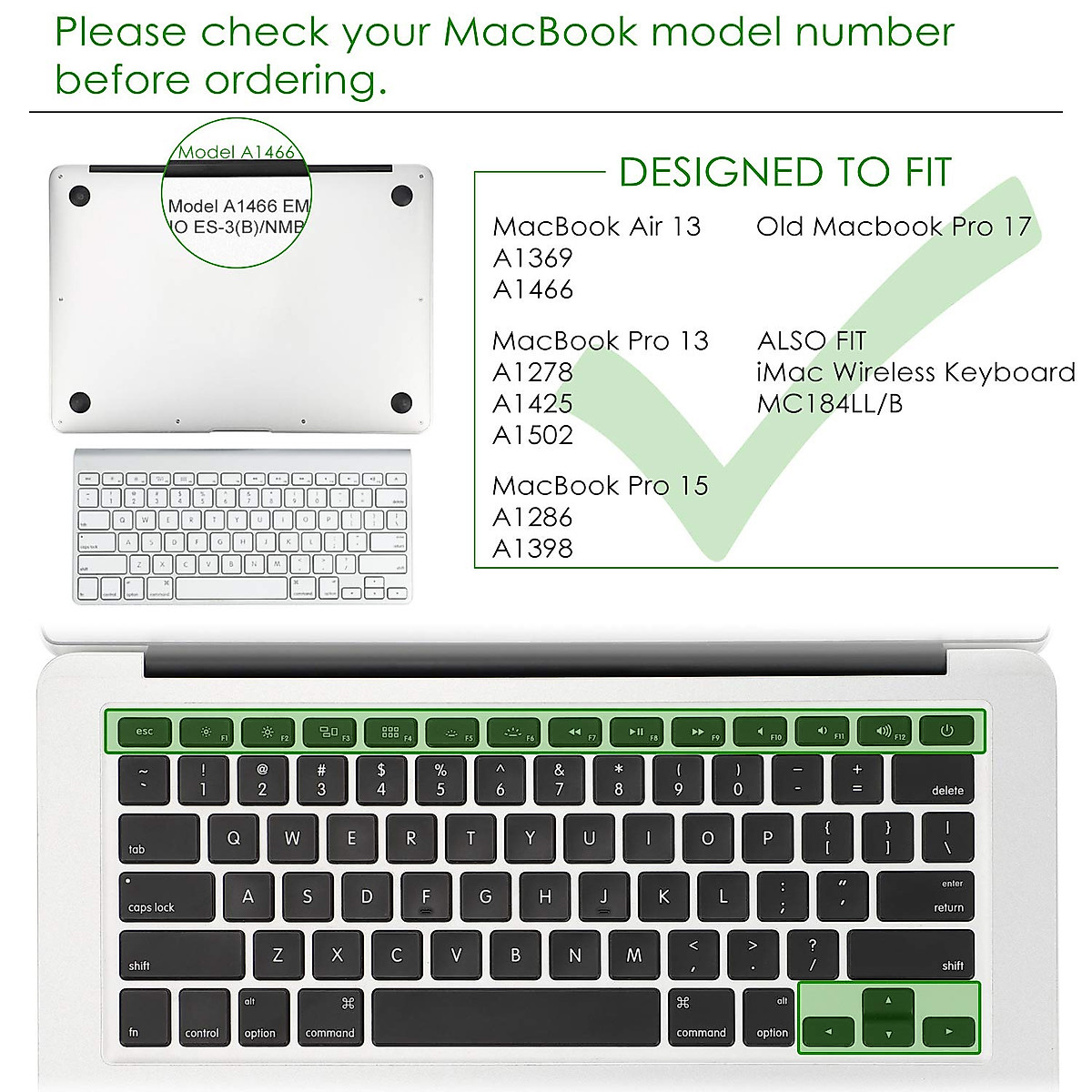 Allinside Pink Ombre Keyboard Cover Skin for MacBook Pro 13" 15" 17" (2015 or Older Version), MacBook Air 13" A1369/A1466, Older iMac Wireless Keyboard MC184LL/B