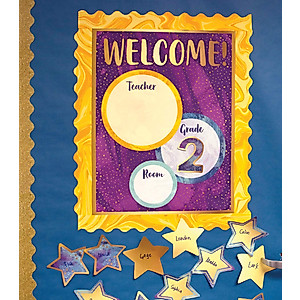 Orange Marble Scalloped Borders