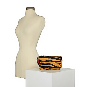 Coach Womens Nolita 19 With Tiger Print In Leather Honey/Black Multi