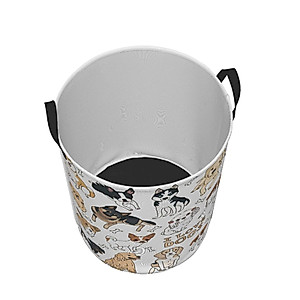 Foruidea Cute Puppy Dog Laundry Basket,Laundry Hamper,Collapsible Storage Bin, Oxford Fabric Clothes Baskets,Nursery Hamper For Home,Office,Dorm,Gift Basket