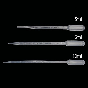 3ml Transfer Pipettes, 100PCS Plastic Disposable Transfer Pipettes Liquid Dropper Plastic Calibrated Dropper Pipetting Clear White