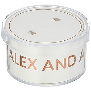 Alex and Ani Women's Swarovski Color Code Adjustable Ring February Amethyst Color, 14kt Gold Plated