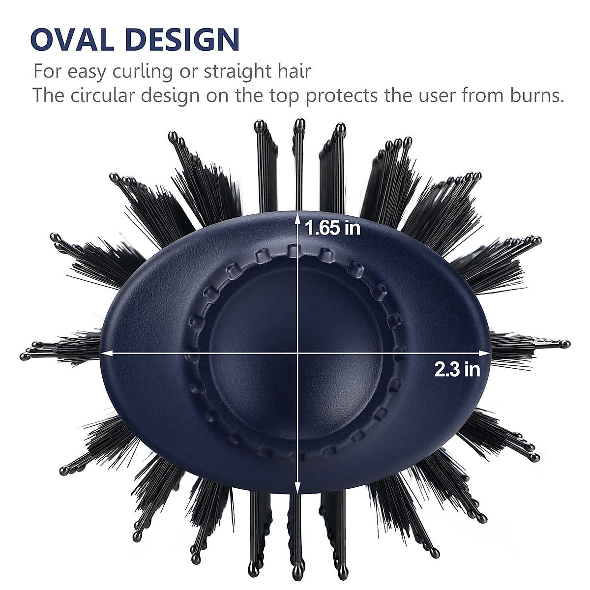 One Step Hair Dryer & Volumizing Hot Air Brush, Aima Beauty Hair Blow Dryer Brush, Ceramic Straightener Brush, Curler & Hot Comb 4 in 1 Salon Ionic Hair Brush, Prussian Blue