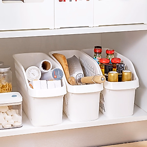 LUFOFOX 3 Pack Under Sink Organizer with Wheels Pull Out Kitchen Bathroom Cabinet Organizers and Storage Multi-purpose Plastic Organizer Baskets for Cleaning Supplies, Bottles