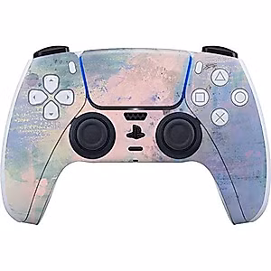 Skinit Decal Gaming Skin Compatible with PS5 and Compatible with PS5 Digital Edition DualSense Controller - Skinit Originally Designed Rose Quartz & Serenity Abstract Design