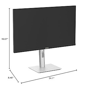 ASUS ProArt Display 27” 4K HDR Professional Monitor (PA279CRV) - IPS, UHD (3840 x 2160), 99% DCI-P3/Adobe RGB, ΔE < 2, Calman Verified, USB-C PD 96W, DisplayPort, Daisy-Chain, Height Adjustable