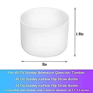 Zukro 2 Pack Silicone Boot for Stanley The Quencher H2.0 & IceFlow Flip Tumblers - Fits 20 oz, 30 oz, and 40 oz Quencher - Anti-Slip Bottle Bottom Bumper Sleeve Cover - Accessories for Stanley cup