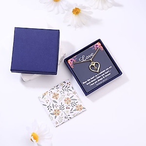 STORUP Heart Initial Necklaces for Women, 14K Gold Plated Heart Initial A Pendant Necklace Dainty Heart Necklaces for Women Jewelry Birthday Mothers Day Gifts for Mom Wife