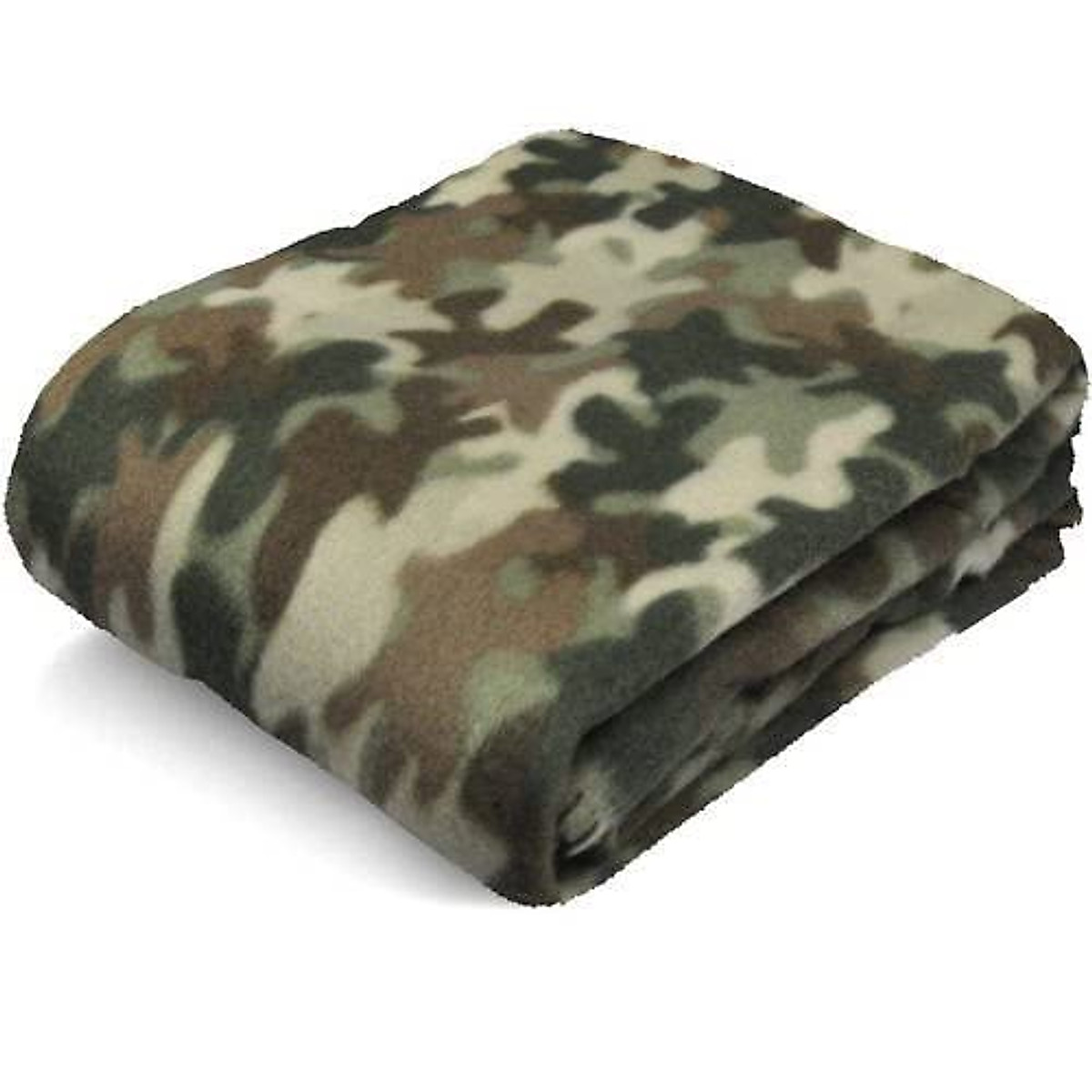 Green Camo Fleece Throw Blanket 60" x 50"
