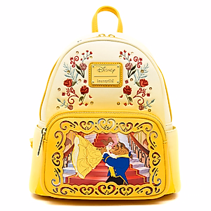 Loungefly Disney Beauty and the Beast, Princess Stories Series Belle Mini Backpack, Ballroom