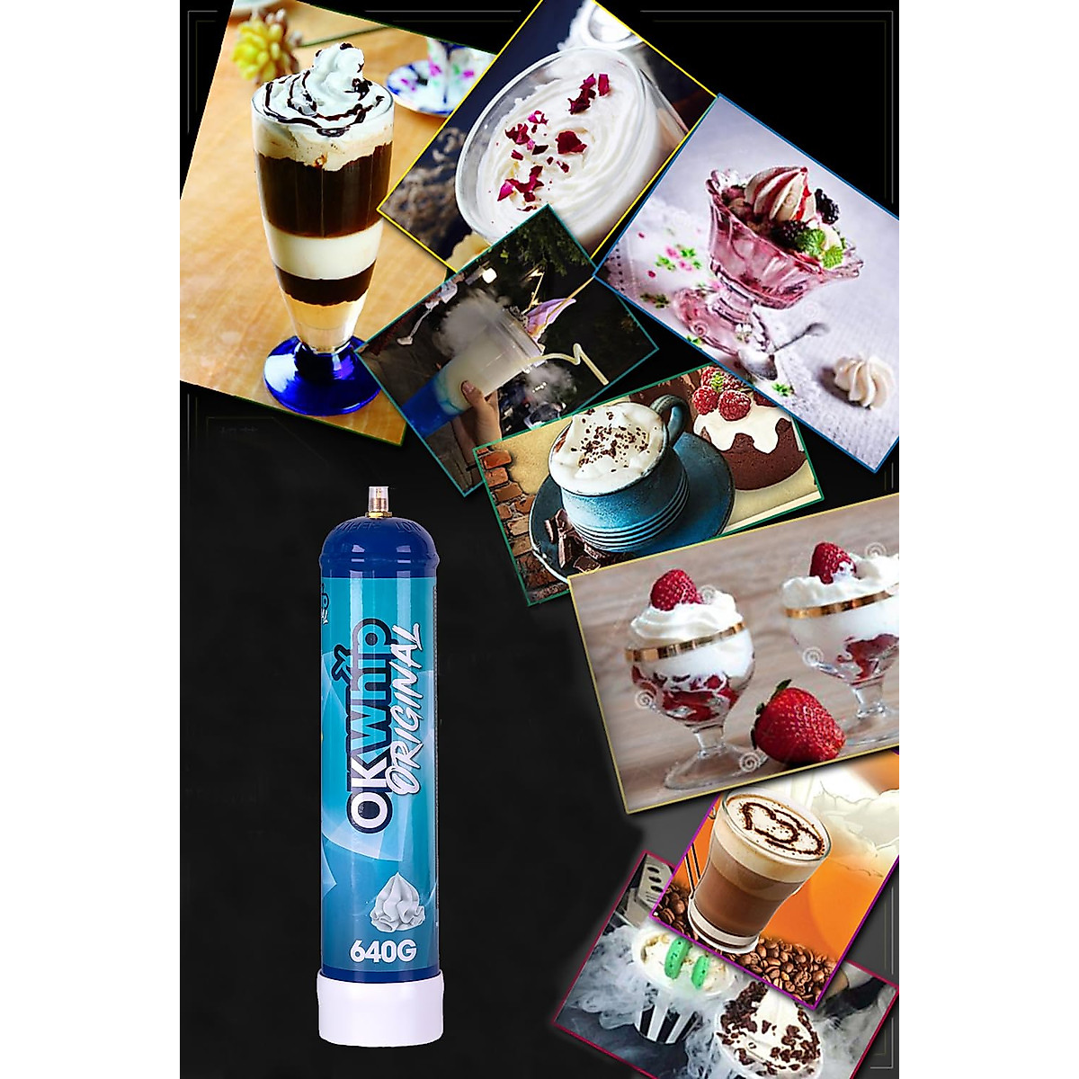 OkWhip 640g Whipped Cream Dispenser 0.95L Tanks(3 Count)