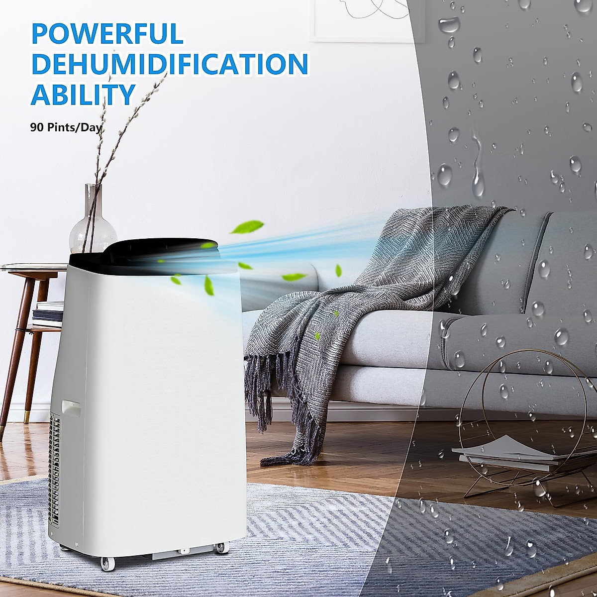 GAOMON Portable Air Conditioners, 14,000btus Portable AC for Room up to 700 Sq. Ft. with Remote Control, 24H Timer, 4-in-1 Air Conditioner with Cool, Fan and Dehumidifier