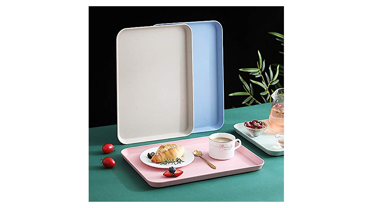 Unbreakable Pink Dinner Tray for Indoor & Outdoor Use | Eco-Friendly ...