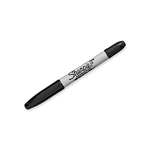 SHARPIE Twin Tip Permanent Markers, Fine and Ultra Fine, Black, 4 Count
