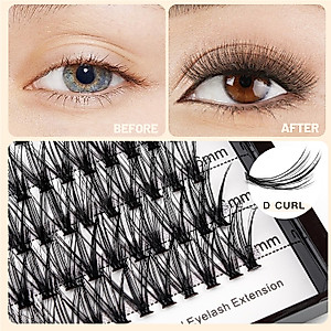 Vayator Eyelashes 10-12mm Mixed,12-14mm Mixed,14-16mm Mixed Mink Eyelashes Extension Natural Russian Volume Faux Eyelashes Individual Lashes Makeup Tools (20D-14mm-16mm Mixed)