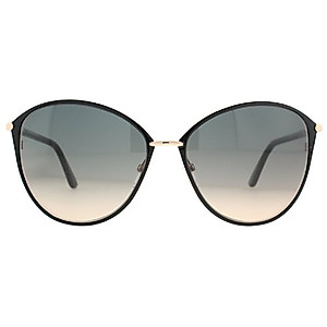 Tom Ford FT0320 Sunglasses - Shiny Rose Gold Frame, Gradient Smoke Lenses, 59 mm Lens FT03205928B