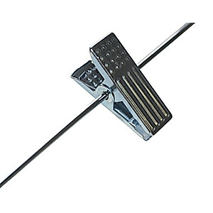 NAHANCO 2500RC Plastic Suit Hanger, Heavy Weight with Metal Clips, 17", Black (Pack of 100)